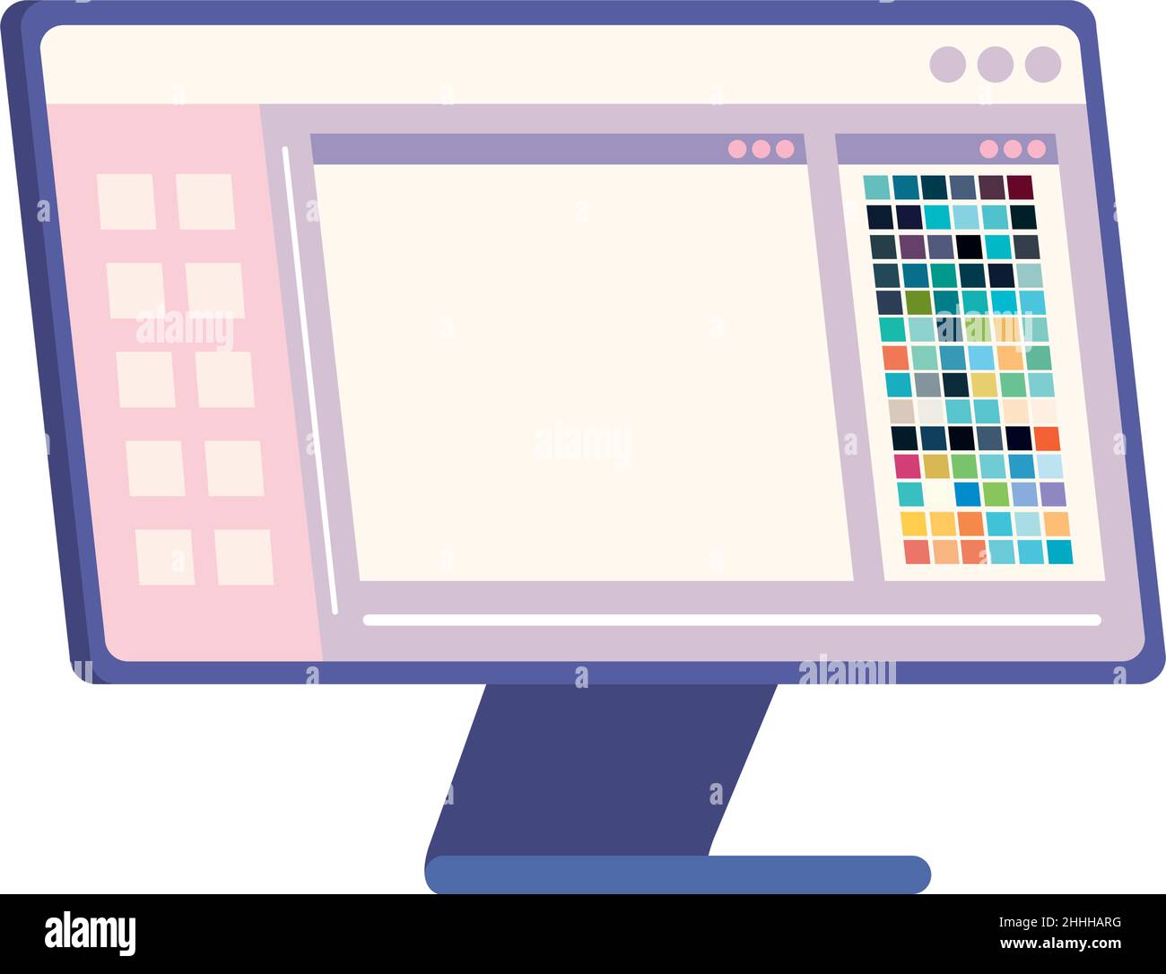 desktop with designer software Stock Vector Image & Art - Alamy