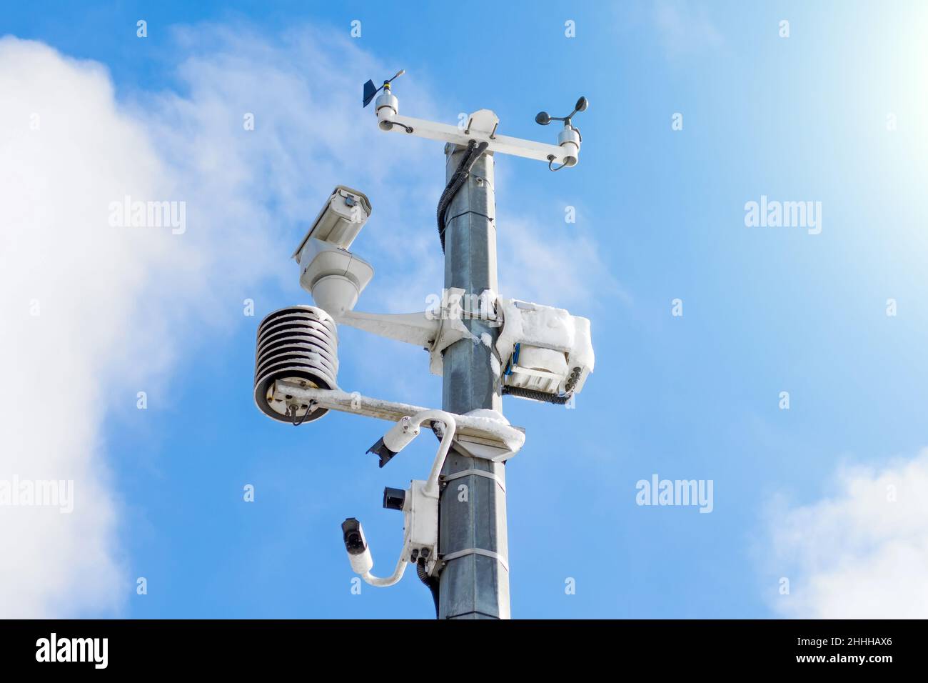 Automatic weather station, with a weather monitoring system and video ...