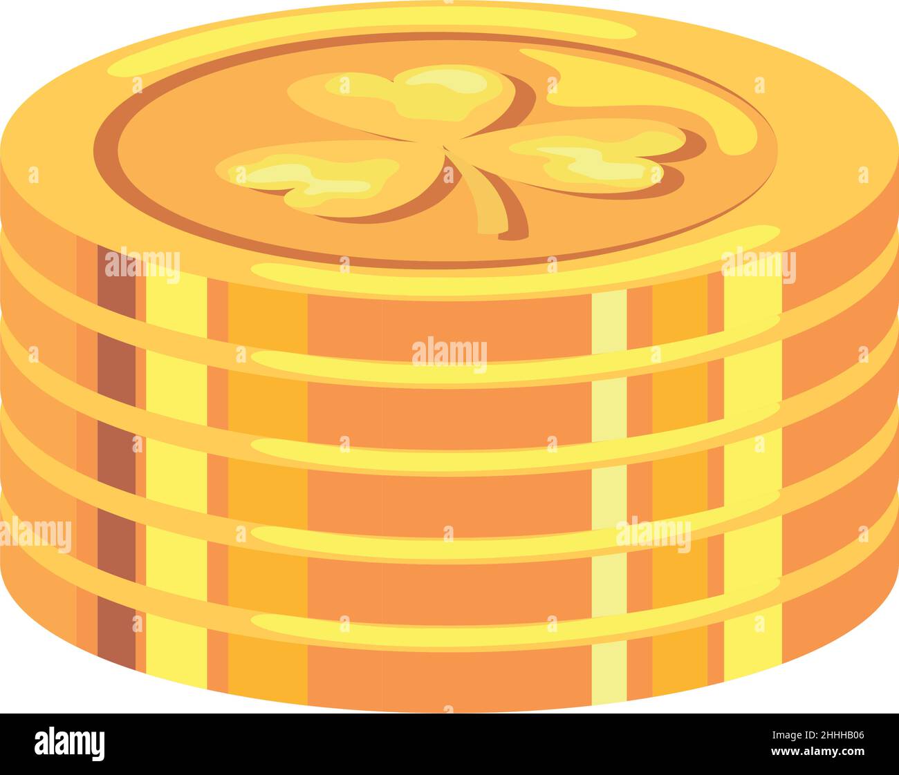 golden coins with clovers Stock Vector Image & Art - Alamy