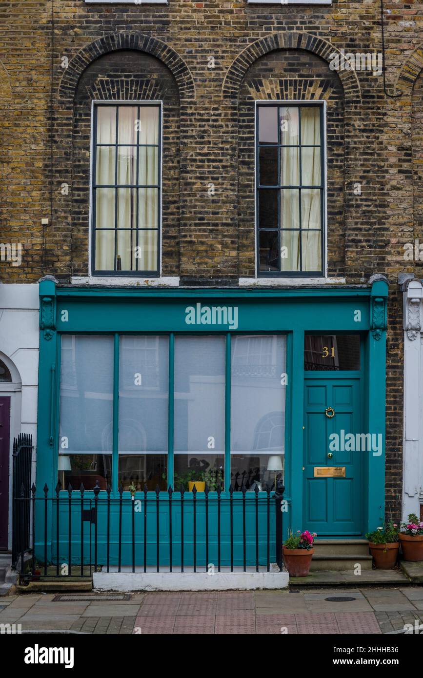 Interesting facade, Amwell Street, Clerkenwell, London, England, UK ...