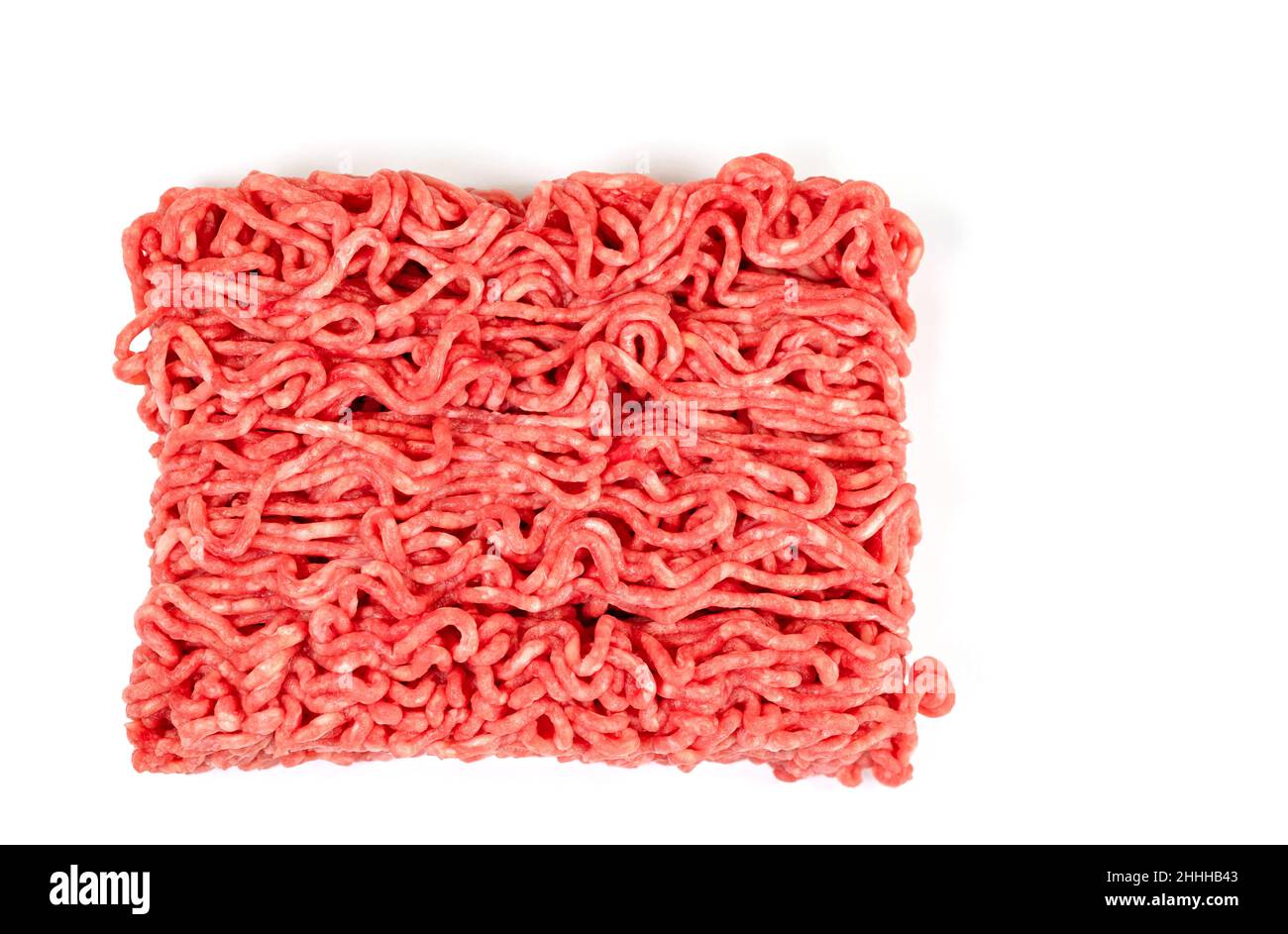 Chopped meat isolated against white background Stock Photo - Alamy