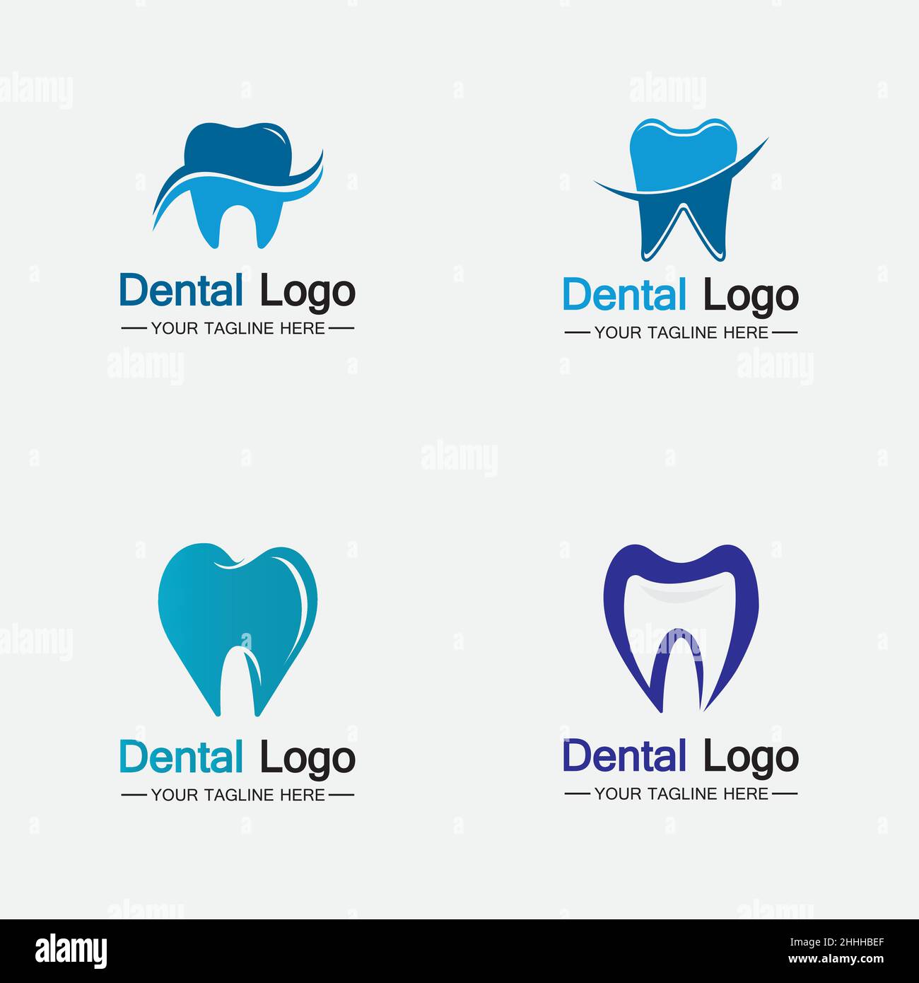 Set Dental Logo Design vector template.Creative Dentist Logo. Dental ...