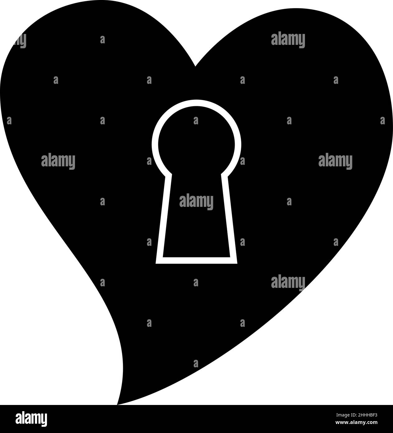Padlock shaped heart Stock Vector Images - Alamy