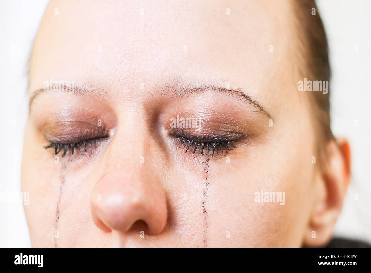 Tears on cheeks hi-res stock photography and images - Alamy