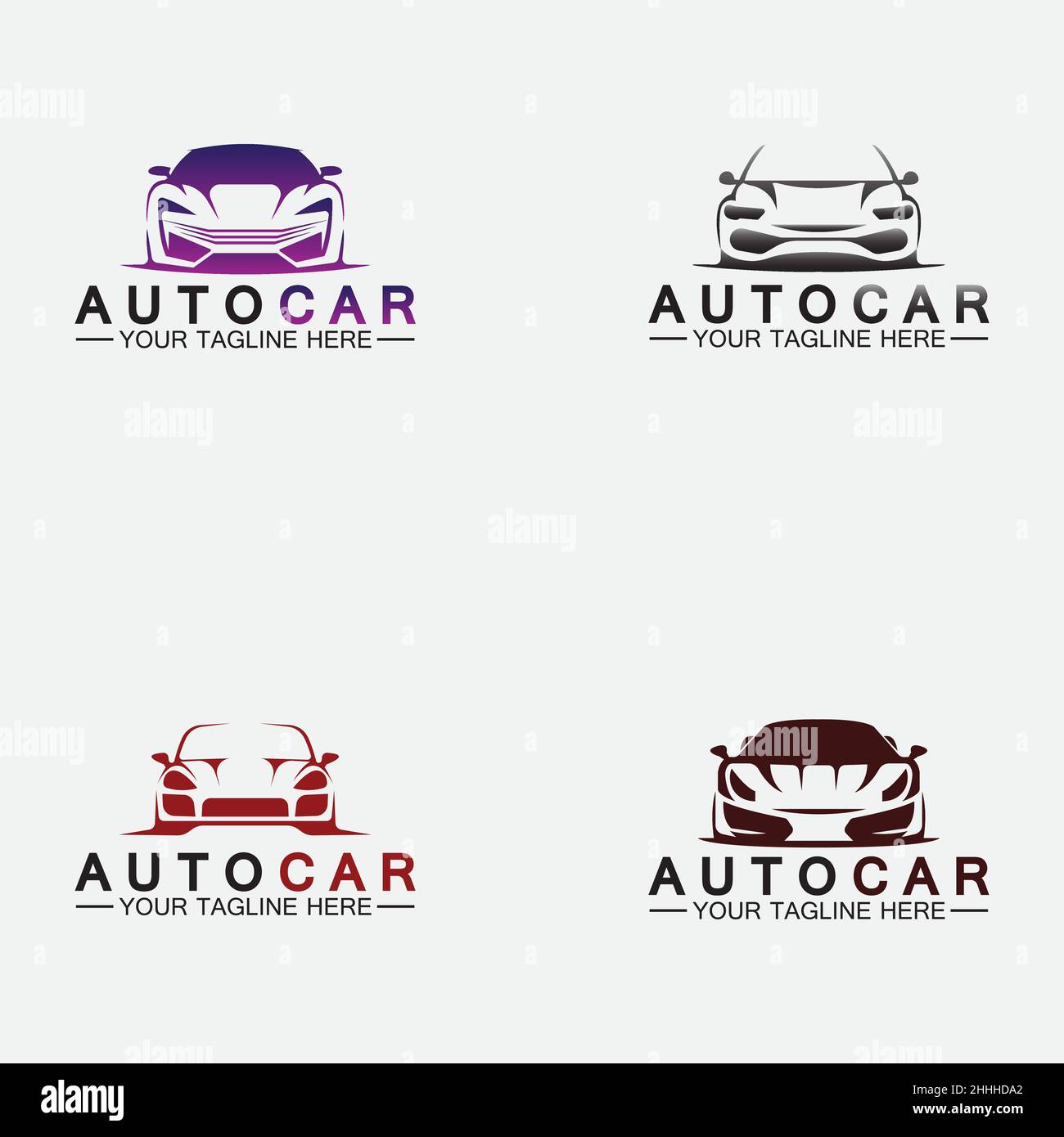 Set Auto car logo design with concept sports car vehicle icon ...