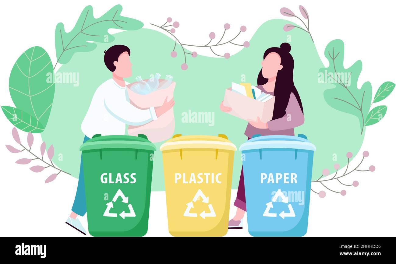 Save Waste Separation Stock Vector Images - Alamy