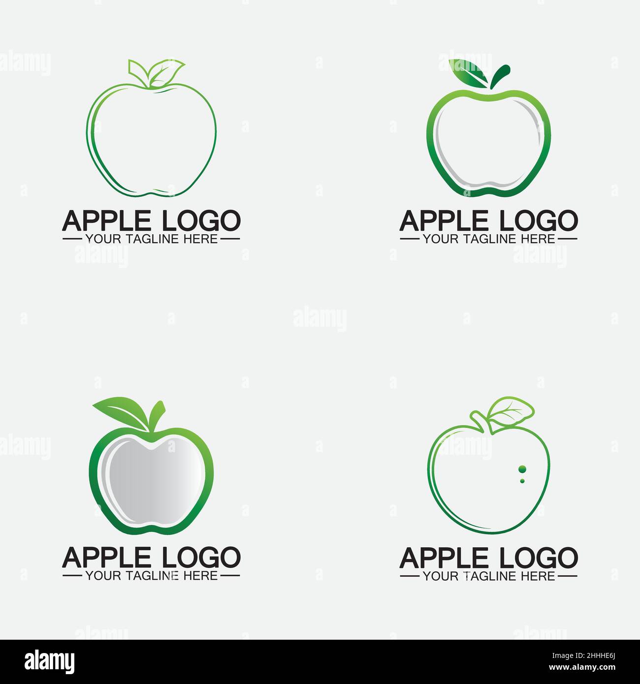 Set Apple logo. fruit healthy food design.Apple logo design inspiration ...