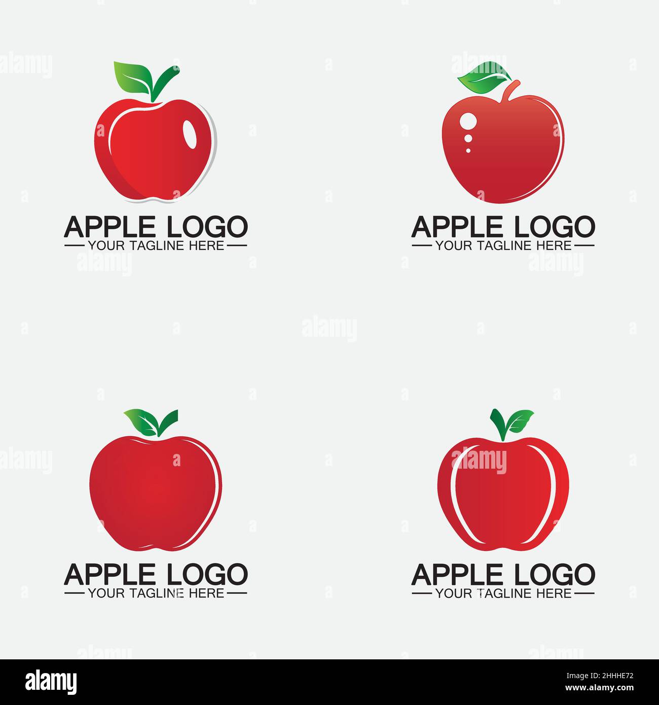 Set Apple logo. fruit healthy food design.Apple logo design inspiration ...