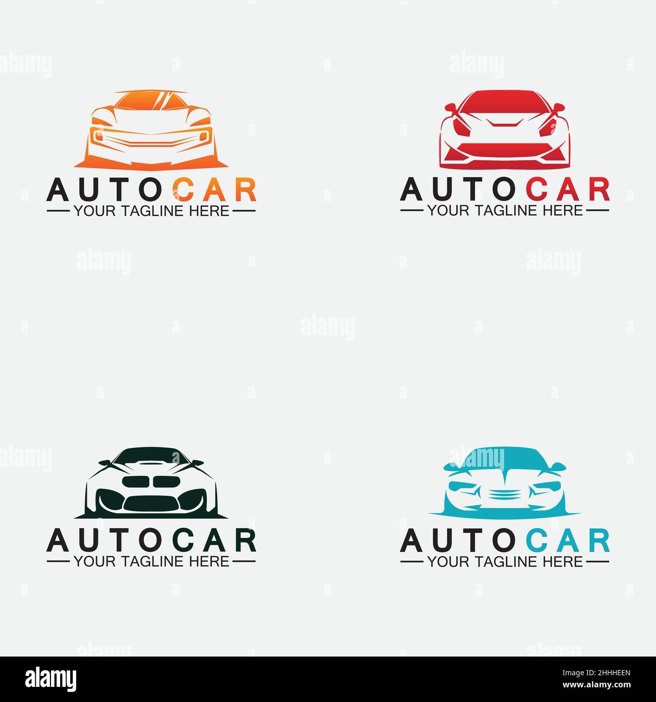Set Auto car logo design with concept sports car vehicle icon ...