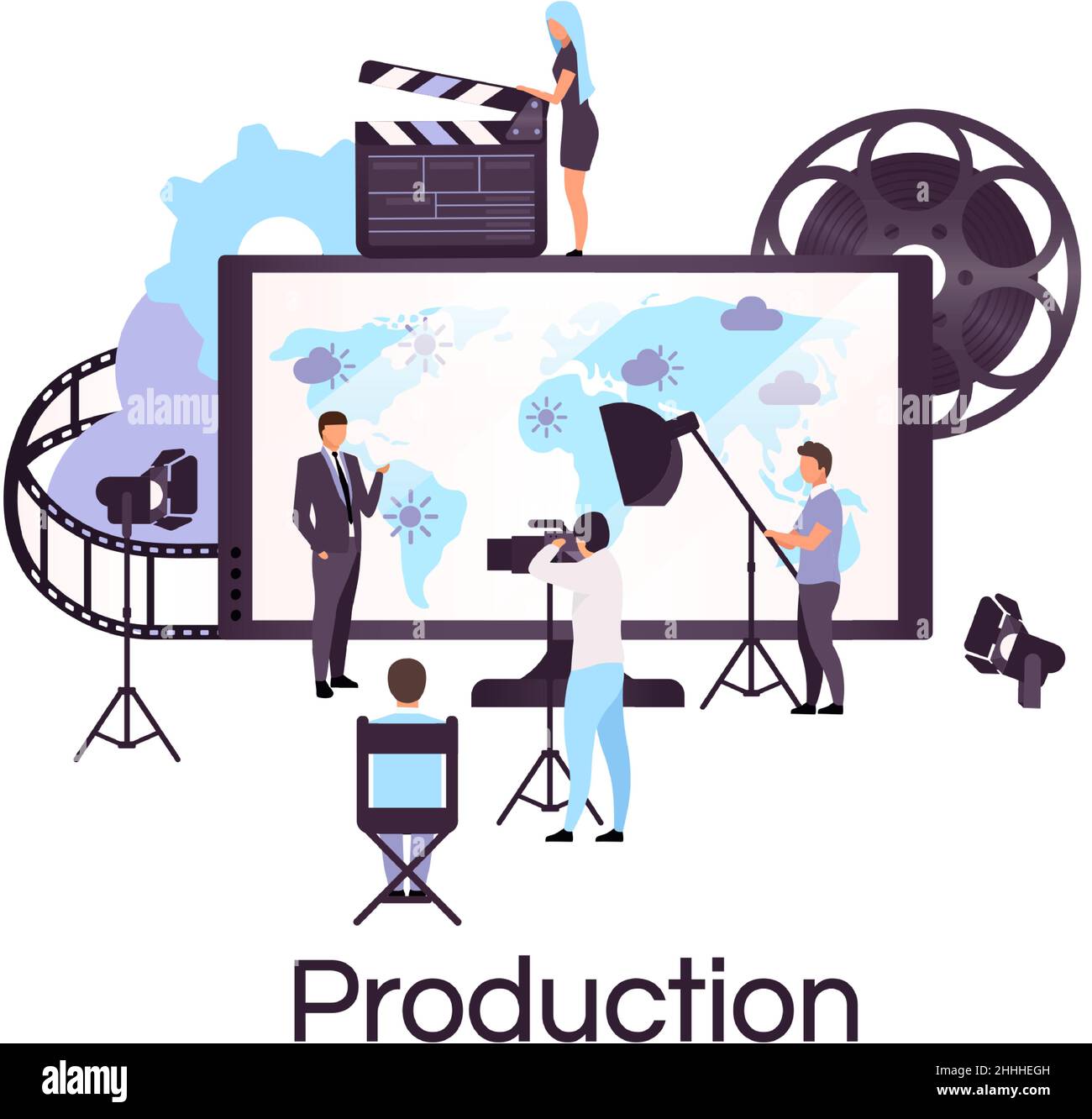 Tv Media Crew Stock Vector Images - Alamy