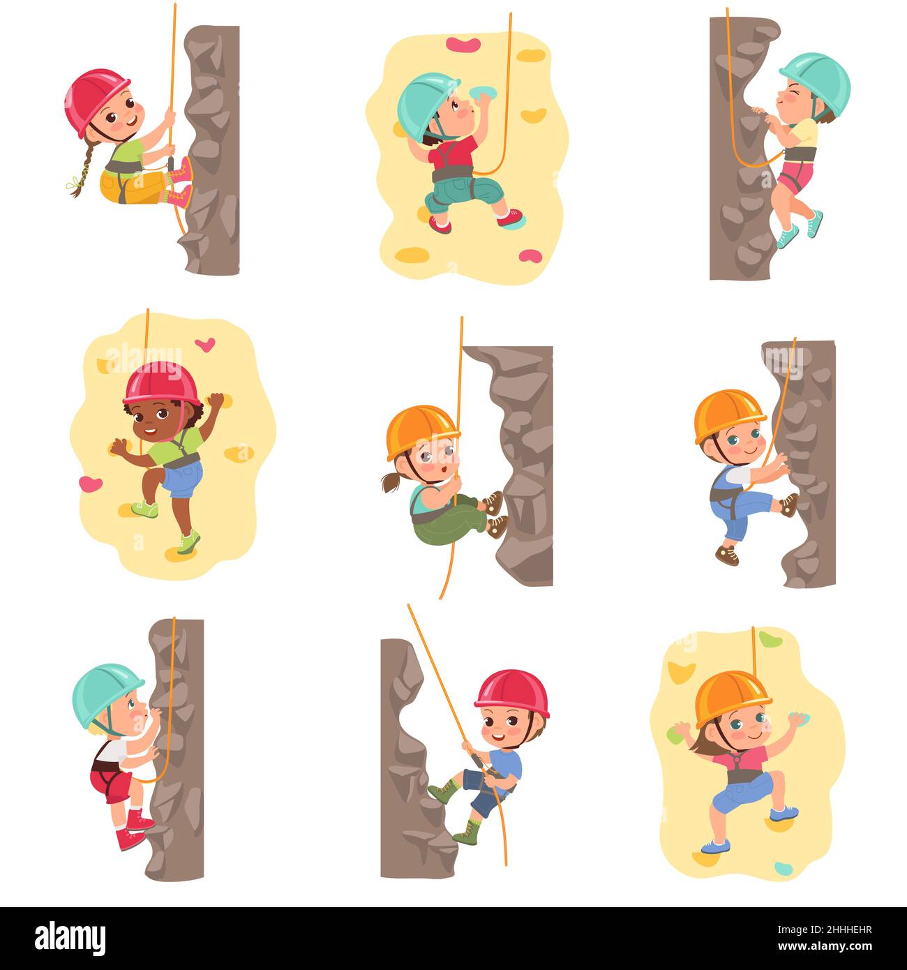 Rock climbing girls Stock Vector Images - Alamy