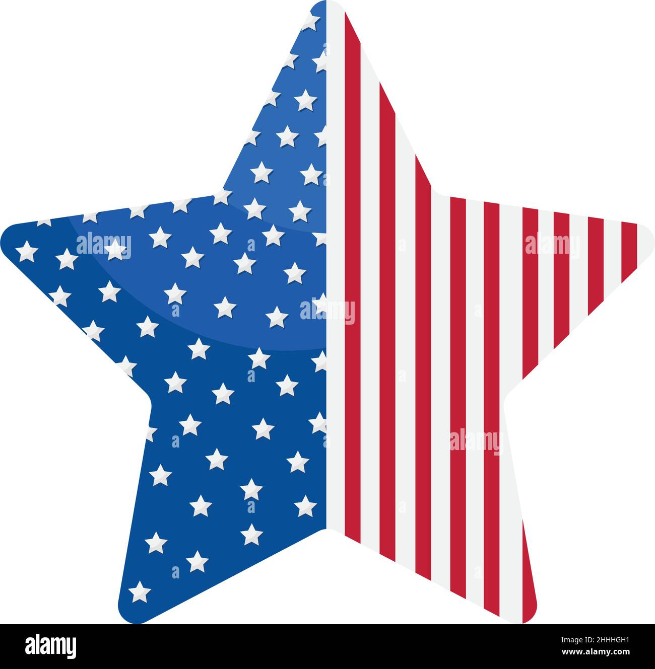usa flag in star Stock Vector Image & Art - Alamy