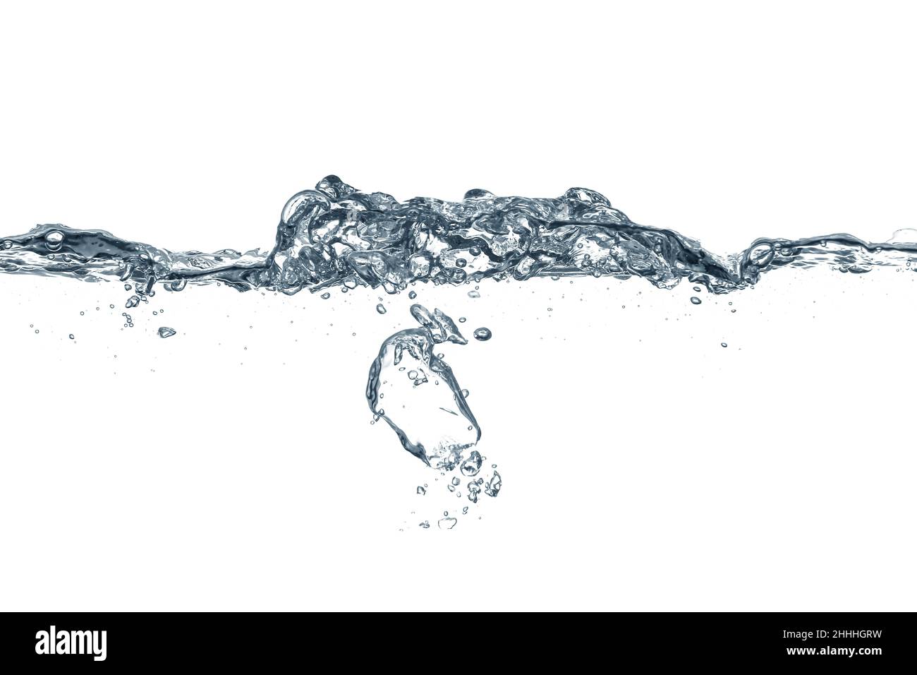 Clear water with air bubbles on white background Stock Photo - Alamy