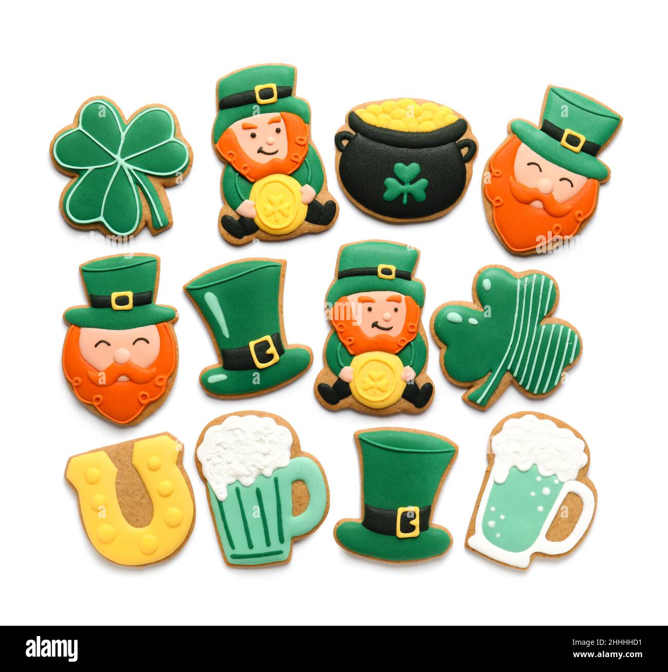 Tasty decorative gingerbread cookies for St. Patrick's Day celebration ...