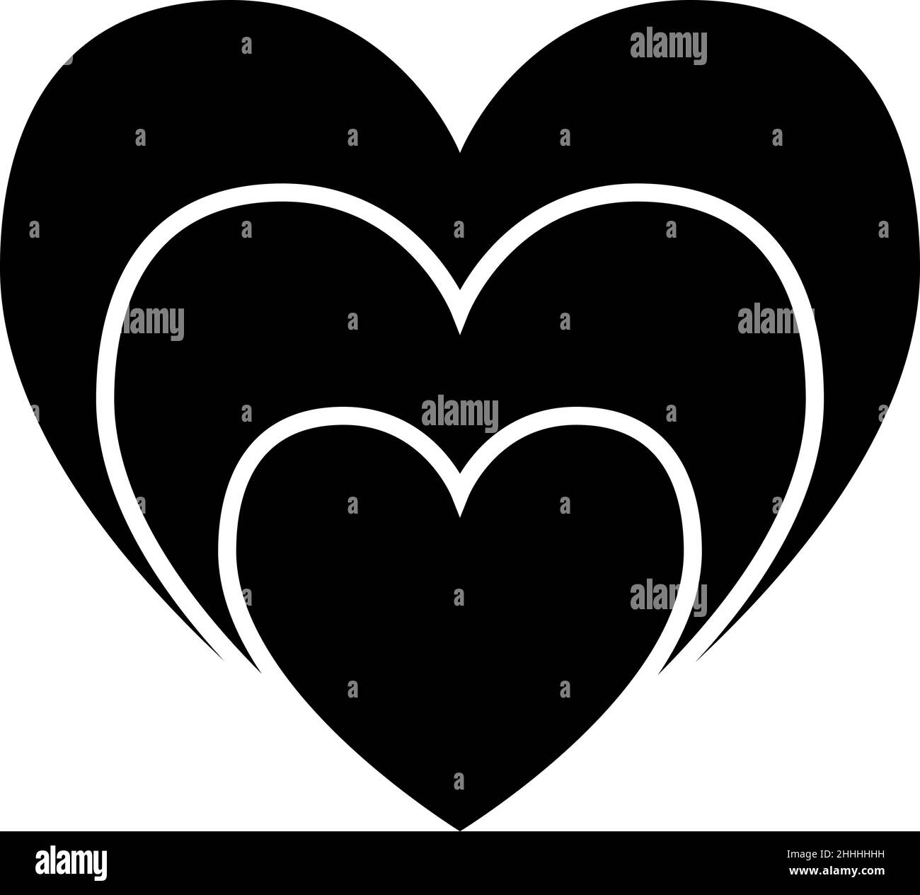 Growing Heart Glyph Icon Vector Stock Vector Image & Art - Alamy