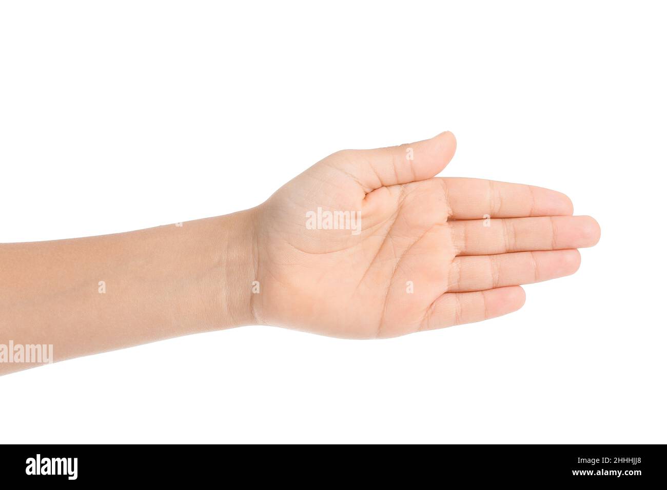 Child's palm on white background Stock Photo - Alamy