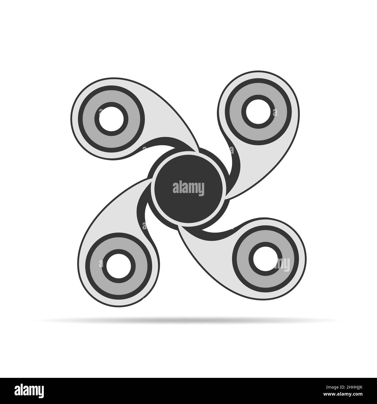 Hand spinner icon, isolated on light background. Vector illustration ...