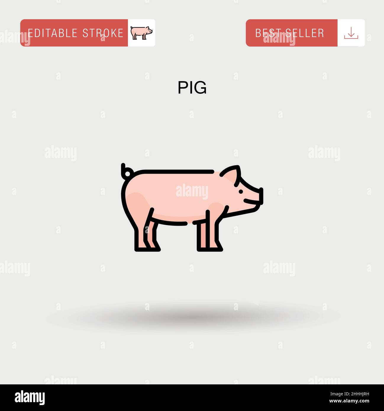 Pigs head food Stock Vector Images - Alamy