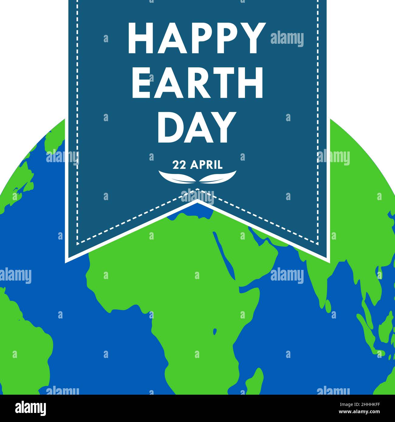 Bookmark for Happy Earth Day. Vector illustration. Festive Poster Or ...