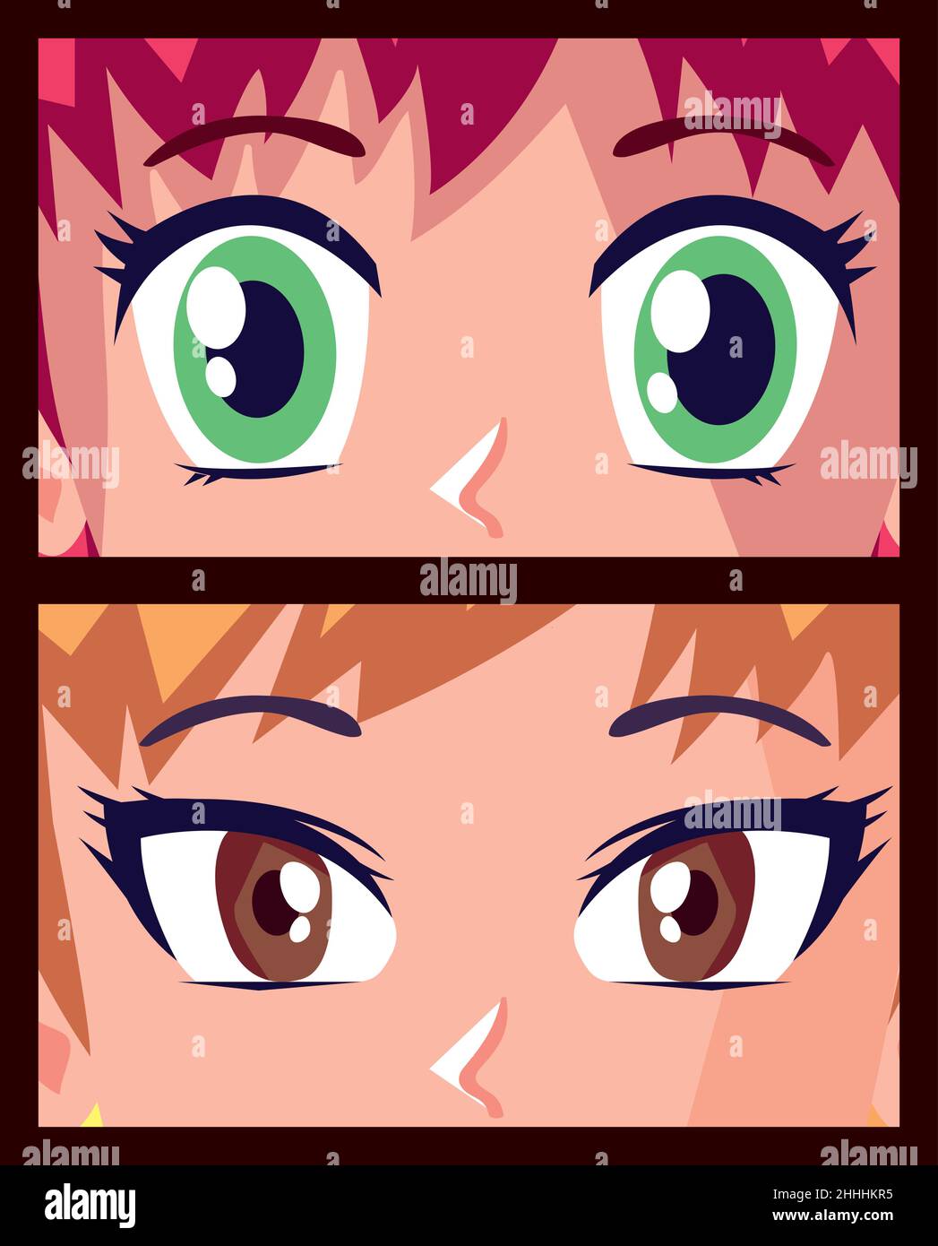 Cute anime girls eyes hi-res stock photography and images - Alamy