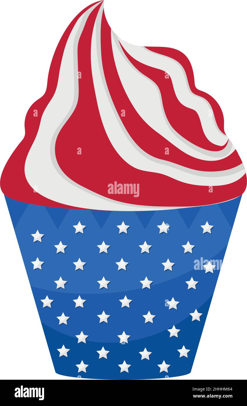 Usa flag cupcake on Stock Vector Images - Alamy