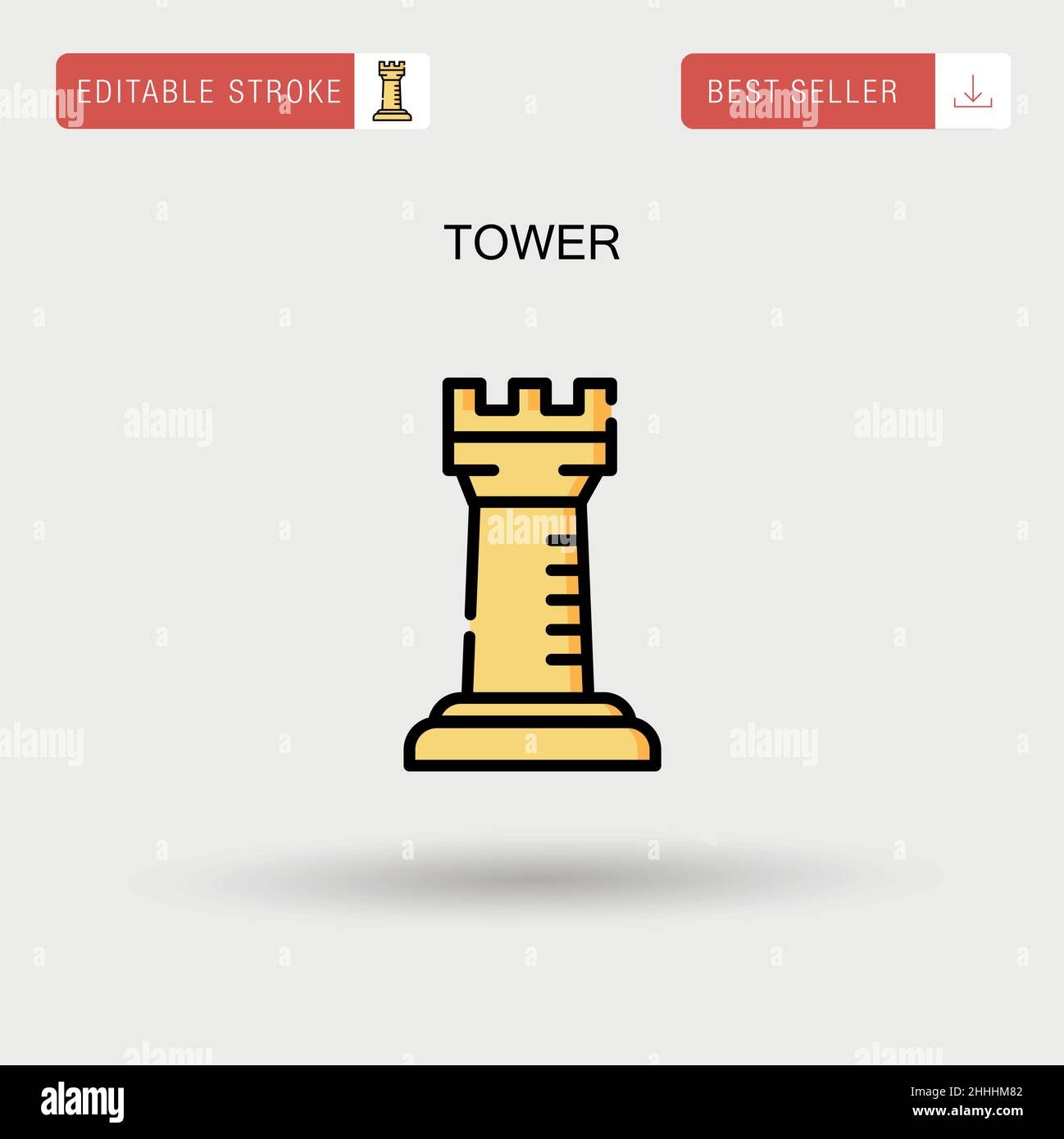 Tower Simple vector icon Stock Vector Image & Art - Alamy