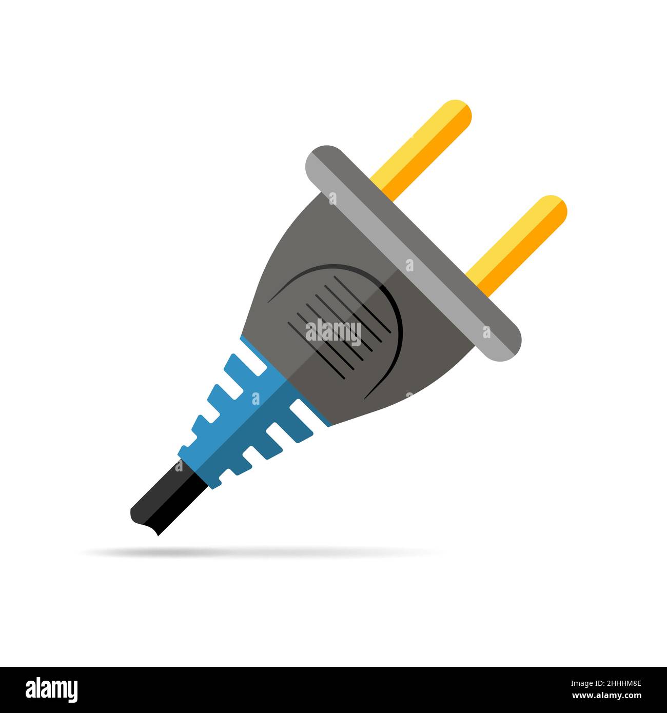 Wire plug icon, isolated on white background. Vector illustration. Wire ...