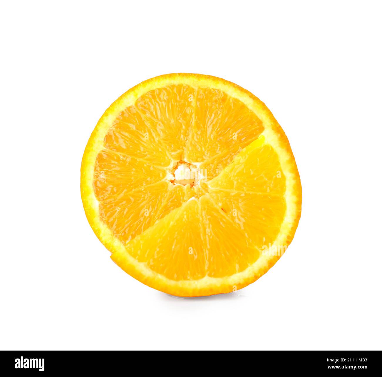 Fresh cut orange isolated on white background Stock Photo - Alamy