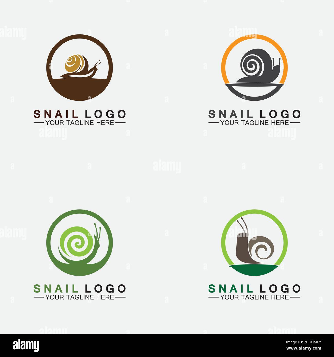 Set Snail Logo creative modern design inspiration vector Stock Vector ...