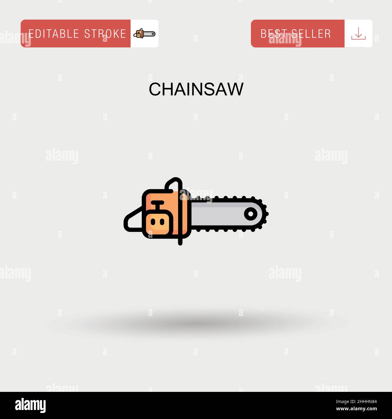 Chainsaw Simple vector icon Stock Vector Image & Art - Alamy
