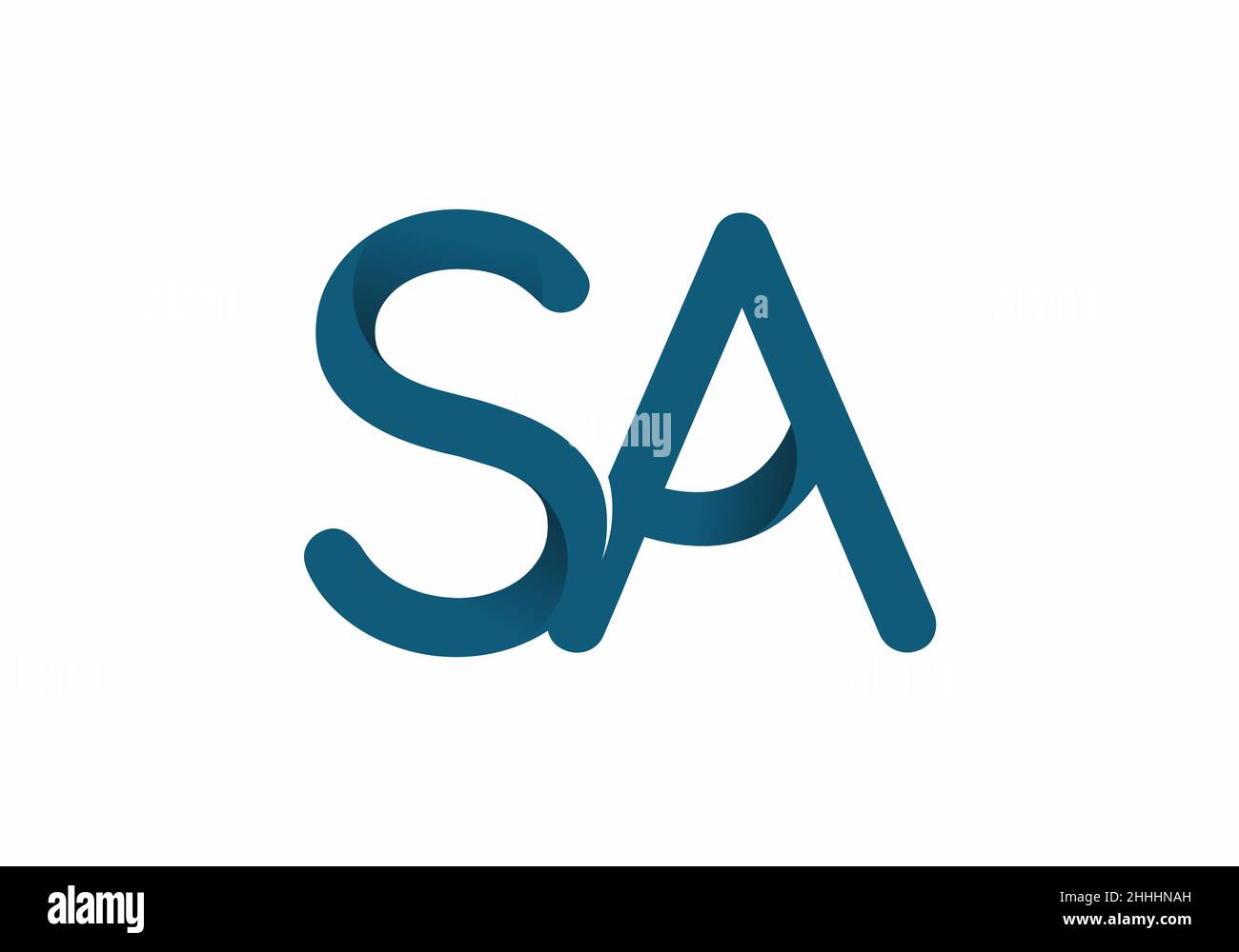 Blue color of SA initial letter design Stock Vector Image & Art - Alamy