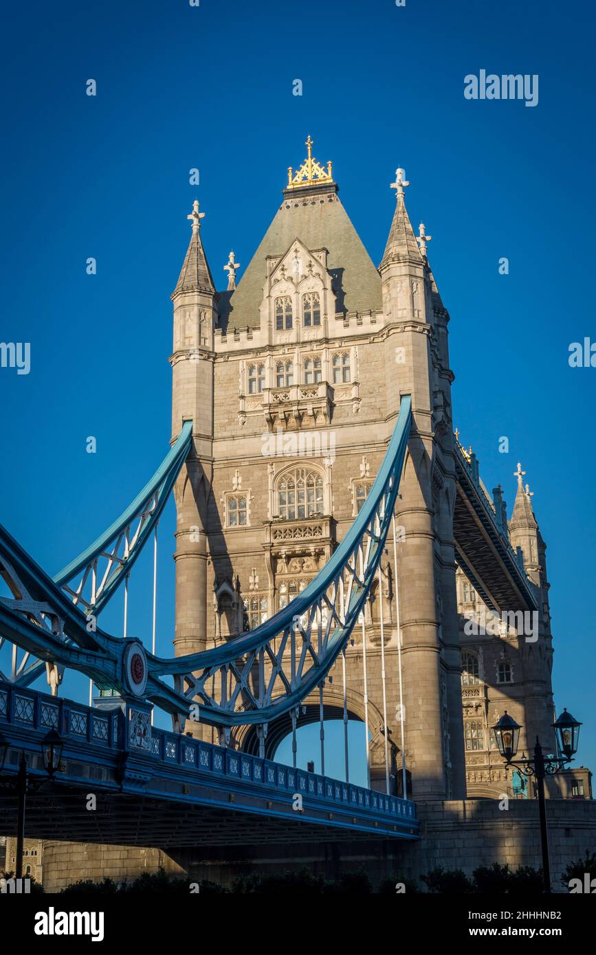 Tower Bridge, a Grade I listed combined bascule and suspension bridge ...
