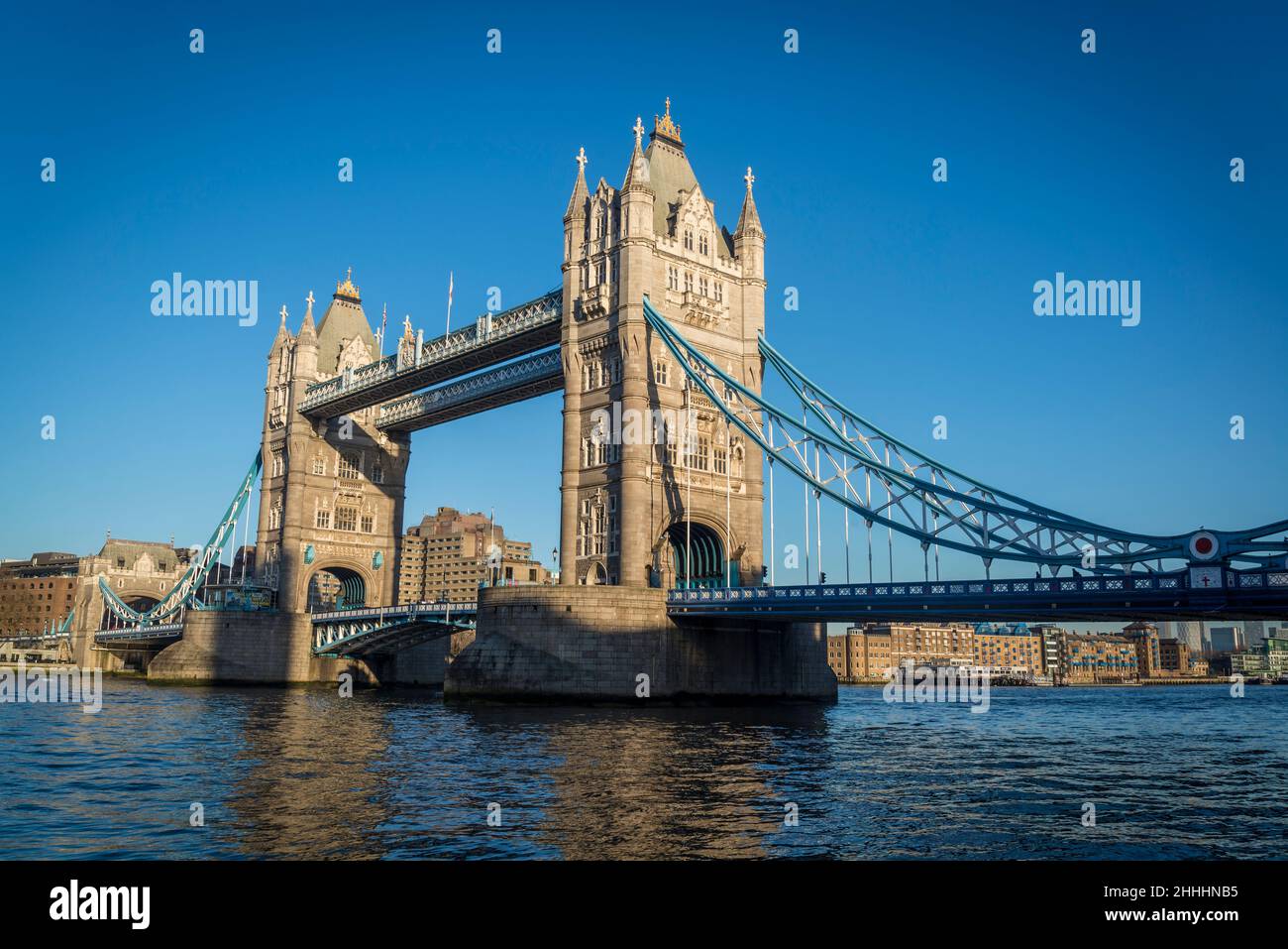 Tower Bridge, a Grade I listed combined bascule and suspension bridge ...