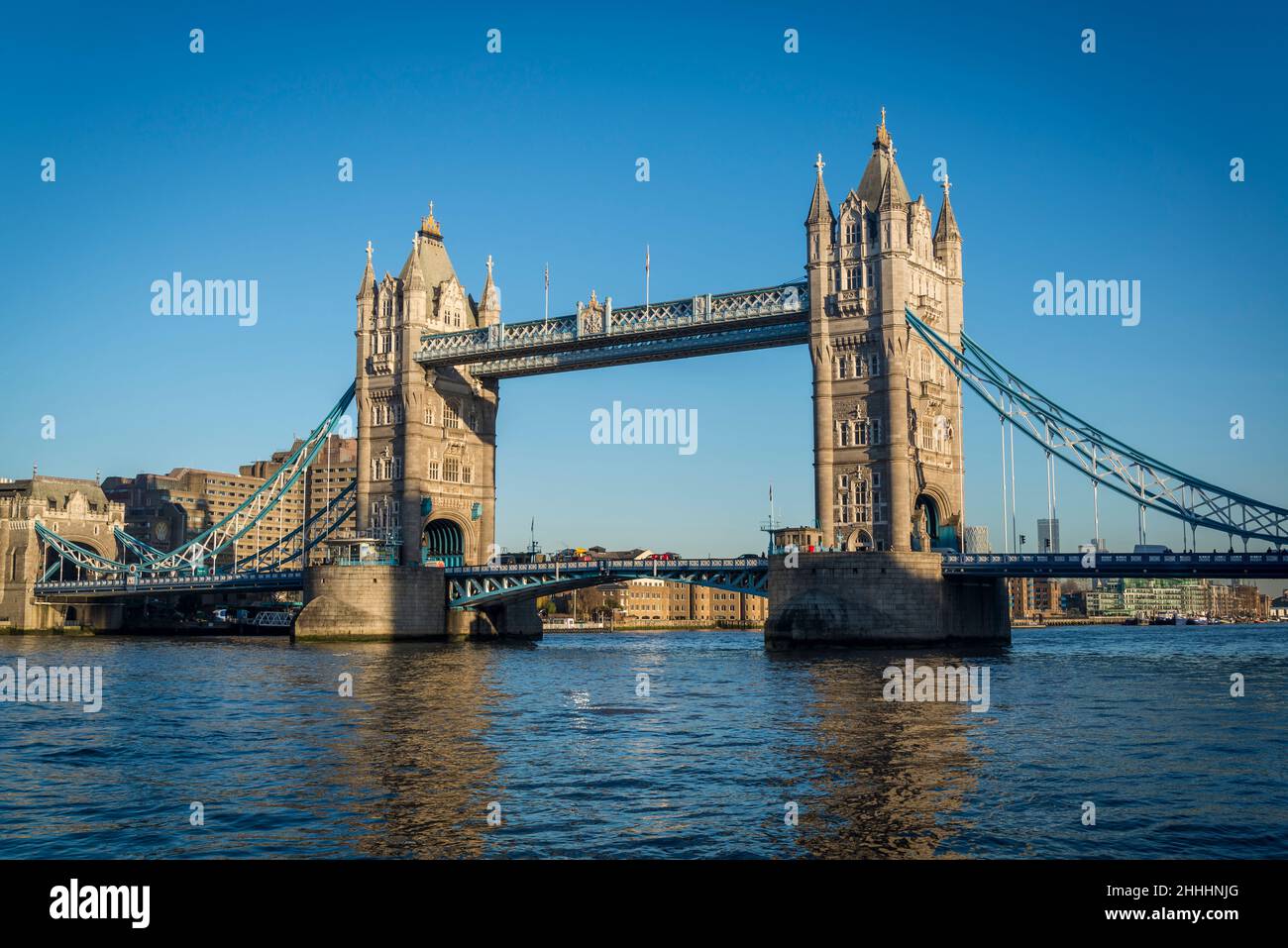 Tower Bridge, a Grade I listed combined bascule and suspension bridge ...