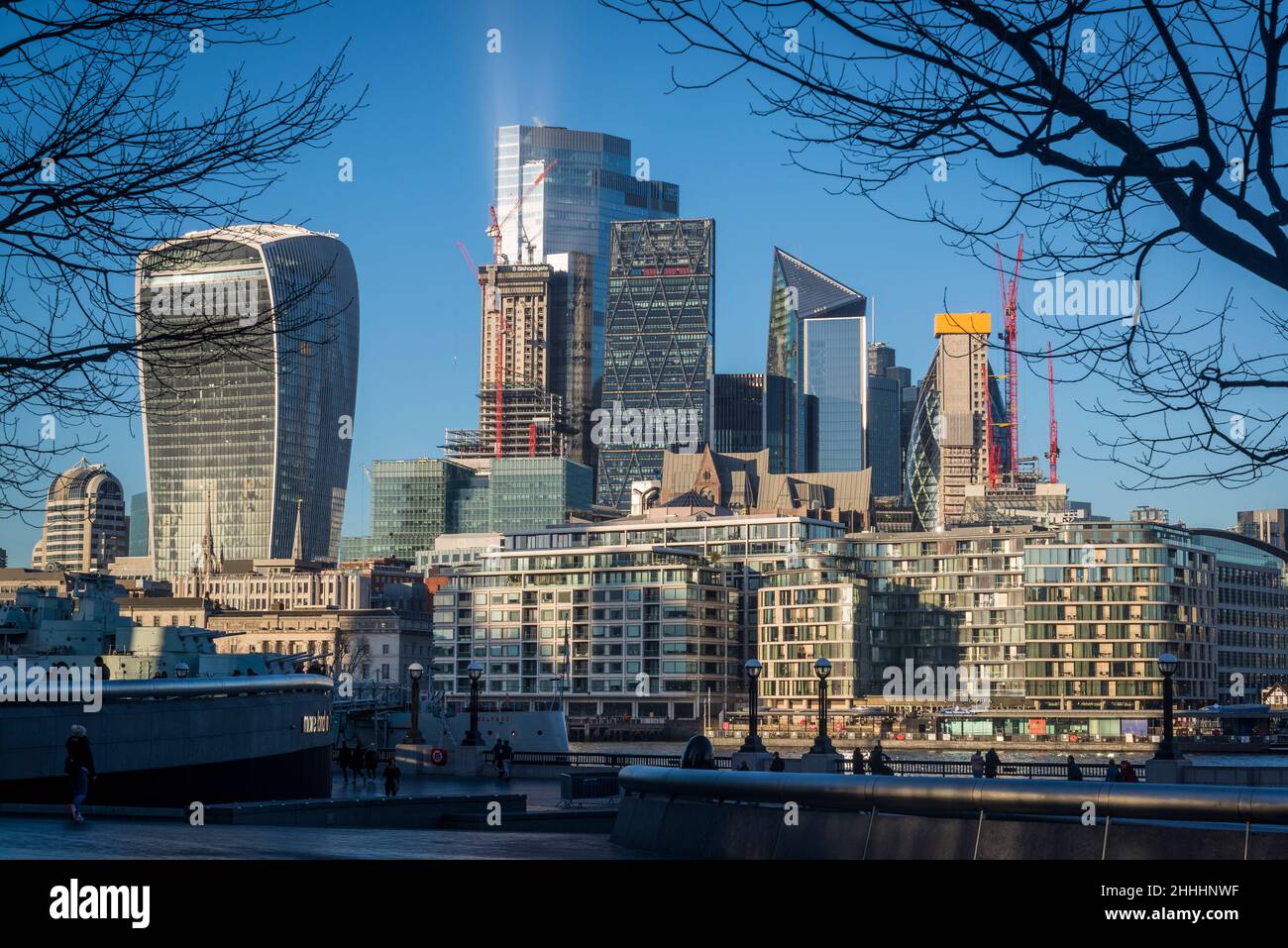 City of London with iconic Walkie-Talkie skyscraper, London, England ...