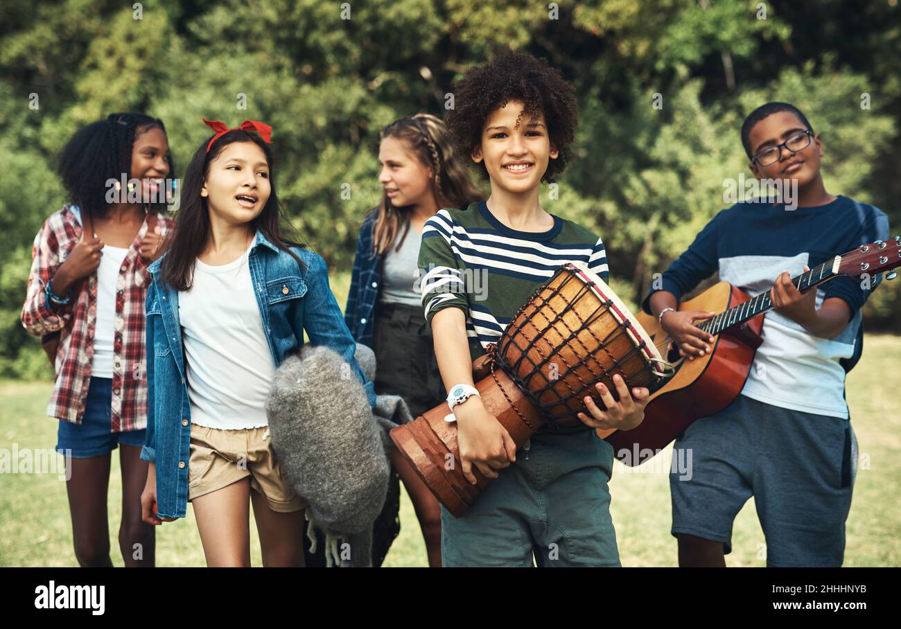 We've got the best friends at band camp Stock Photo - Alamy