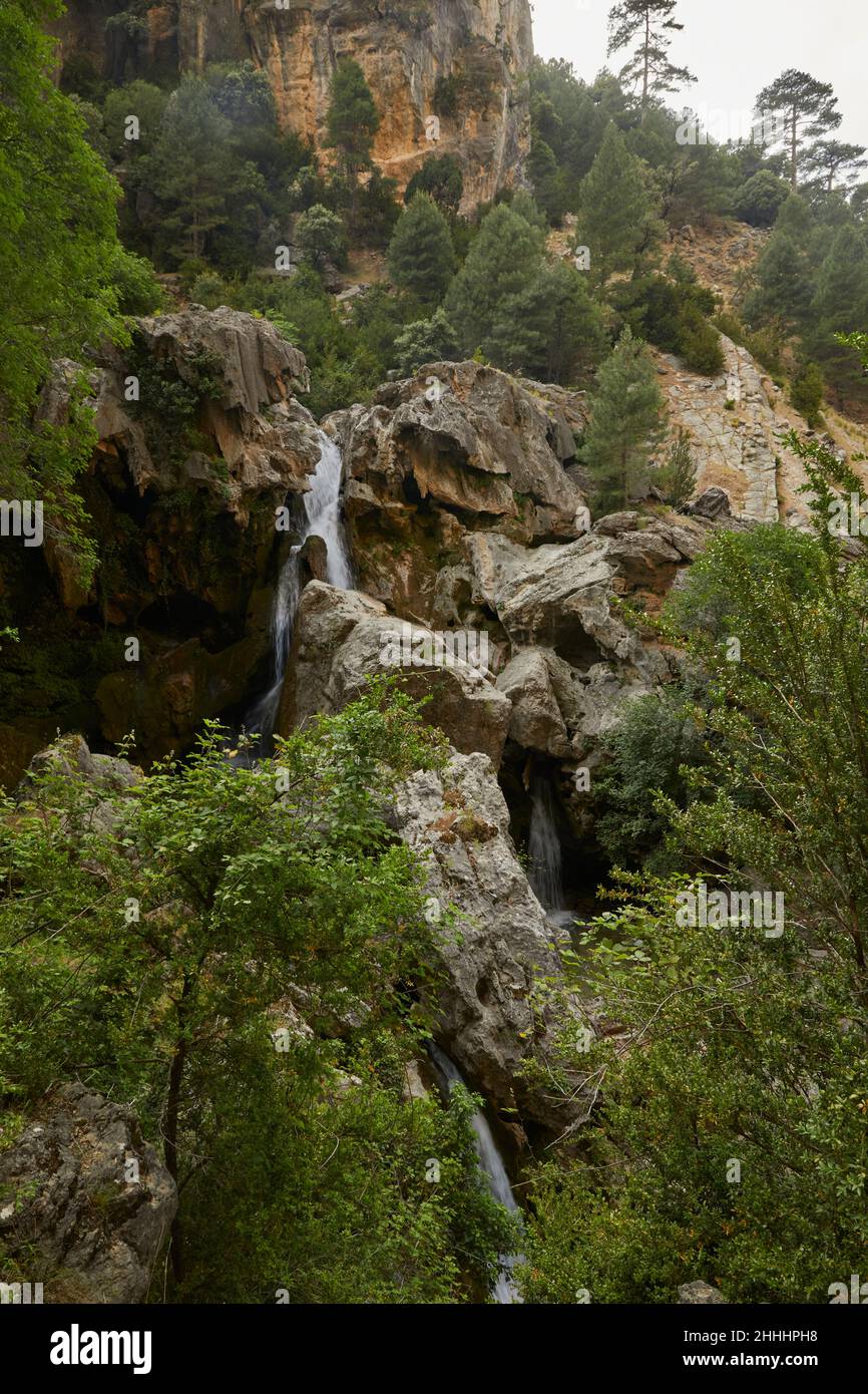 landscape with a waterfall at the borosa river Stock Photo - Alamy
