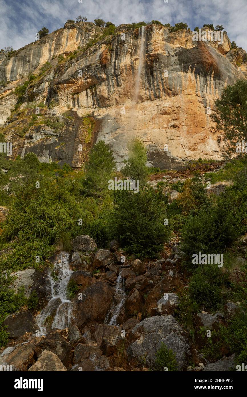 landscape with a waterfall at the borosa river Stock Photo - Alamy
