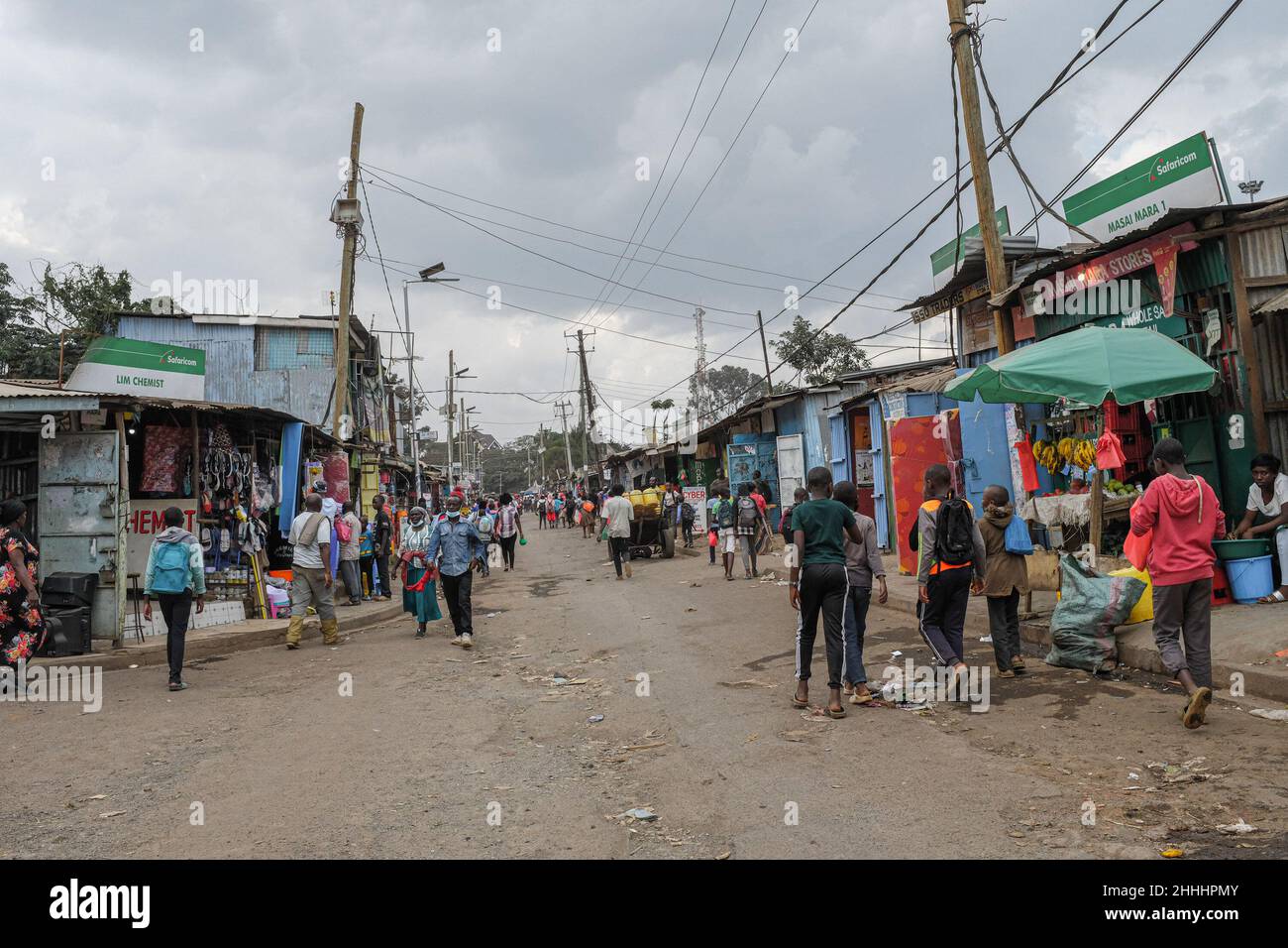 Nairobi, Kenya. 15th Jan, 2022. Local residents seen walking through ...