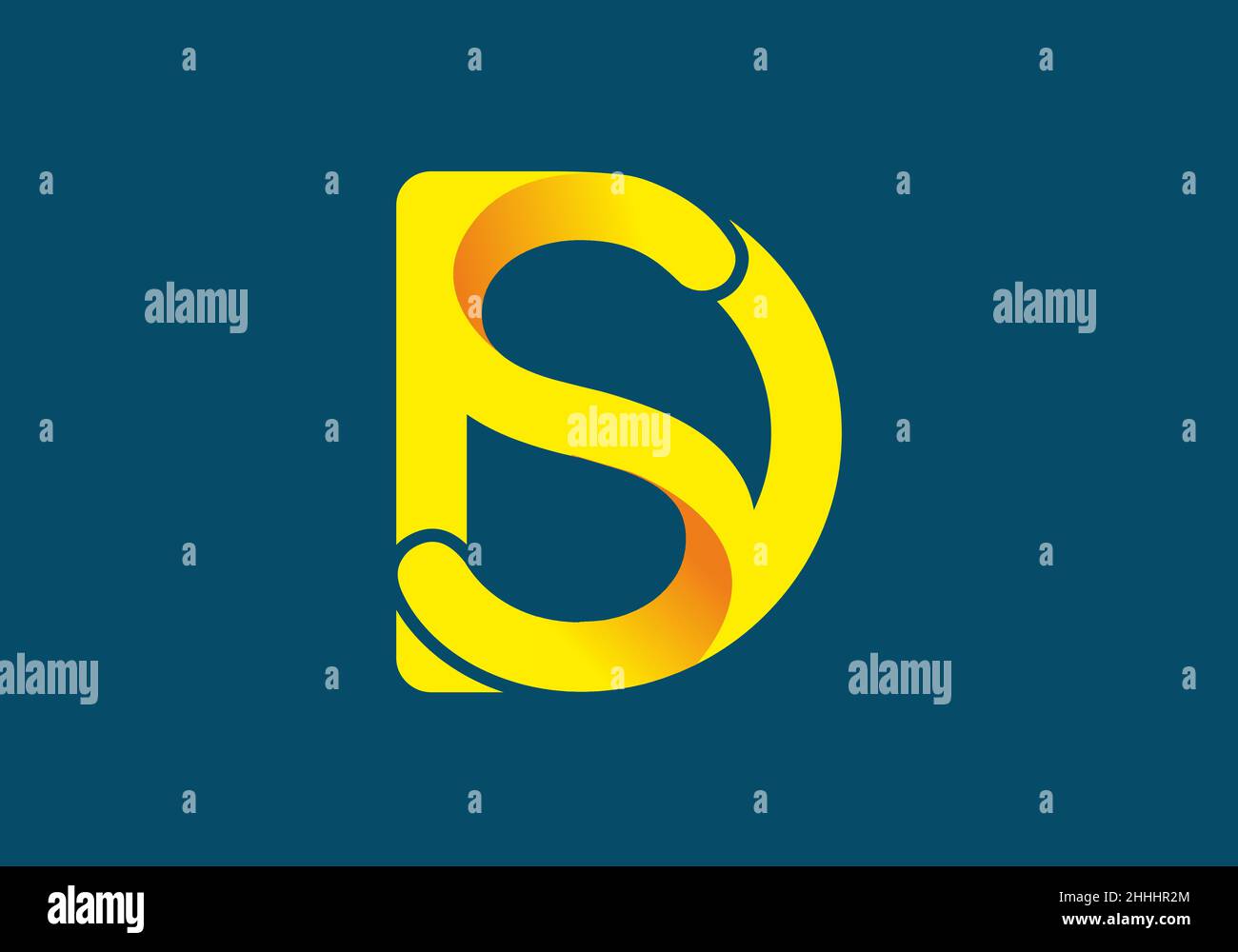 Yellow color of DS initial letter design Stock Vector Image & Art - Alamy