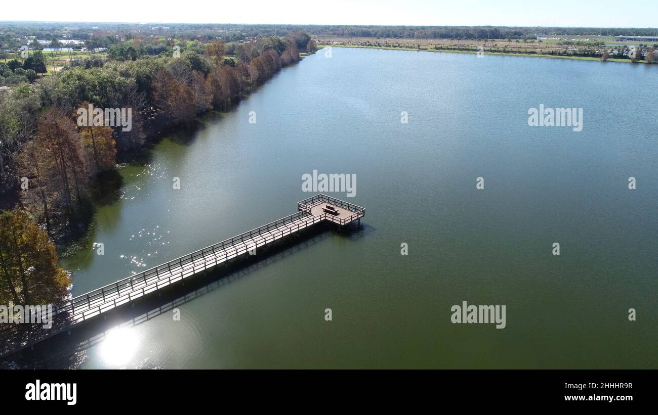 Lookout at the lake Stock Photo - Alamy