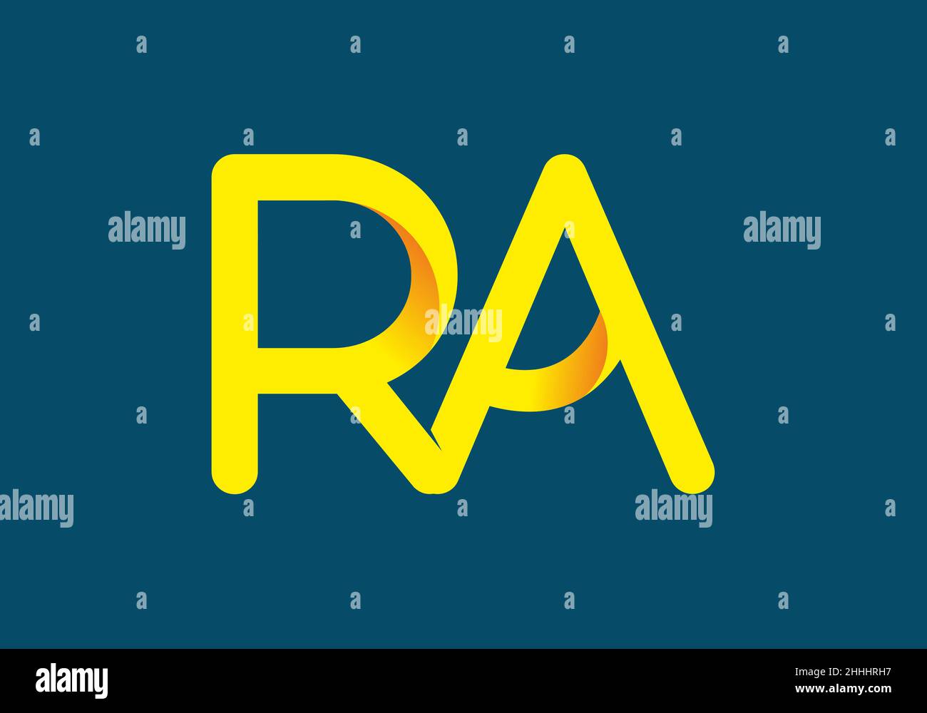 Yellow color of RA initial letter design Stock Vector Image & Art - Alamy
