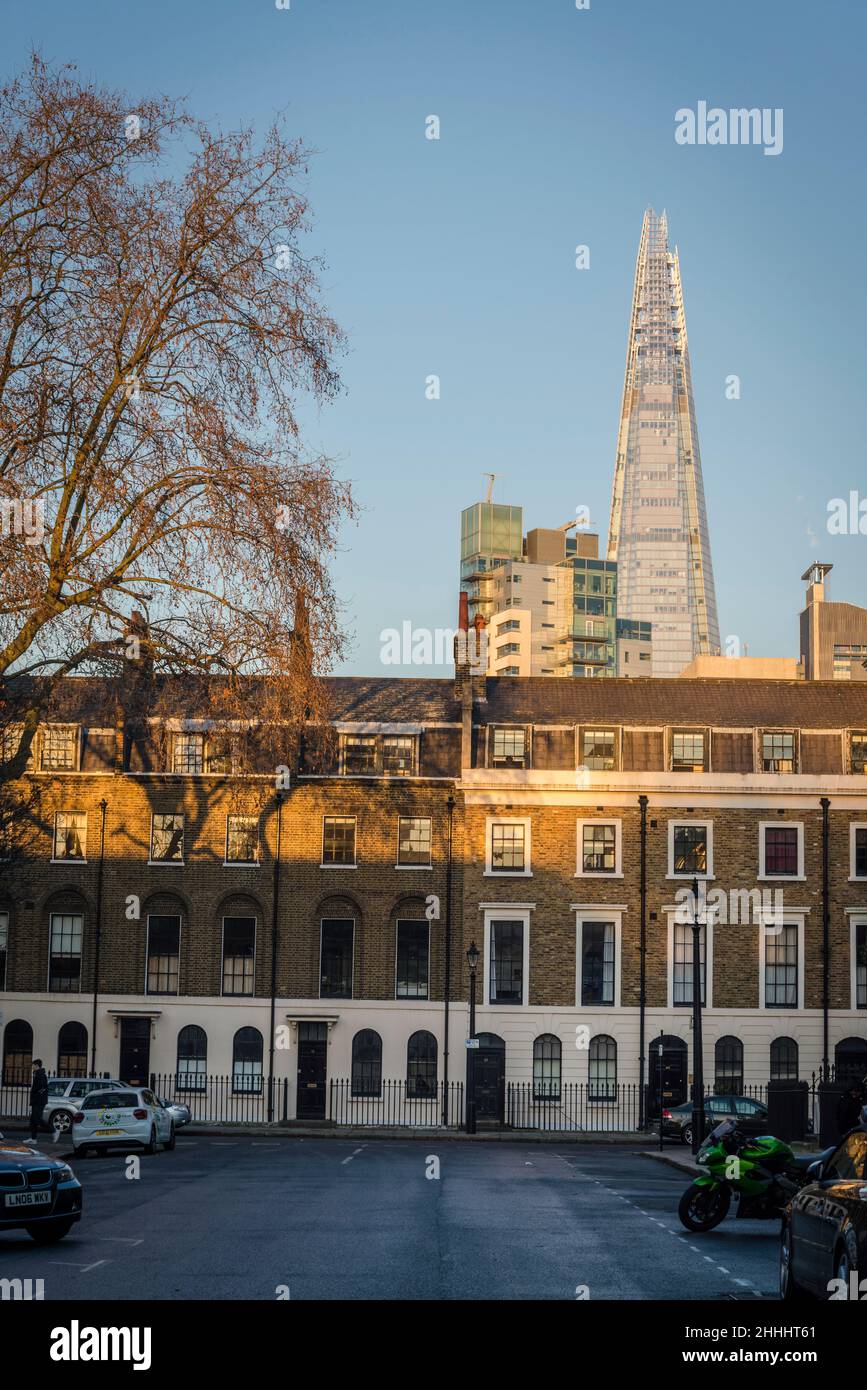 Trinity Church Square lined with Georgian terrace townhouses, Southwark ...