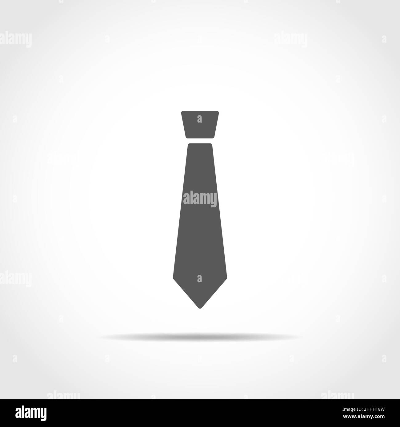 Tie icon in flat design, isolated on light background. Vector ...