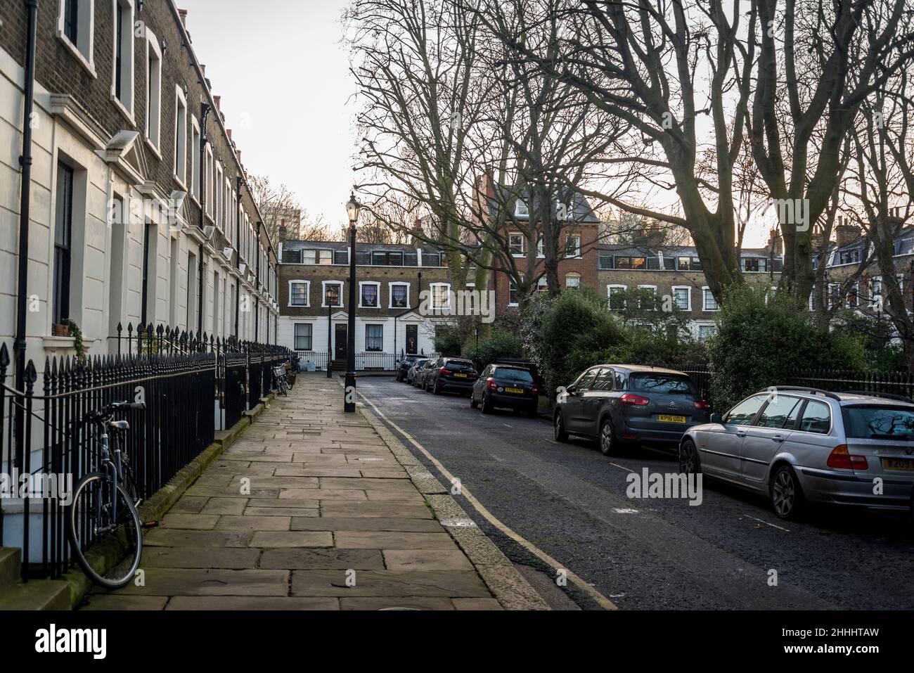 Merrick Square lined with Victorian terrace townhouses, Southwark ...