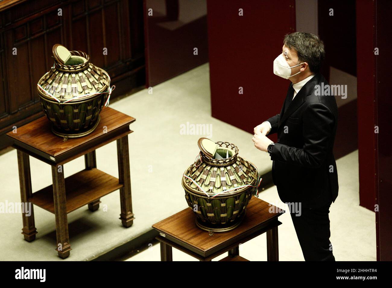 Rome, Italy. 24th Jan, 2022. Italian senator Matteo Renzi during the ...
