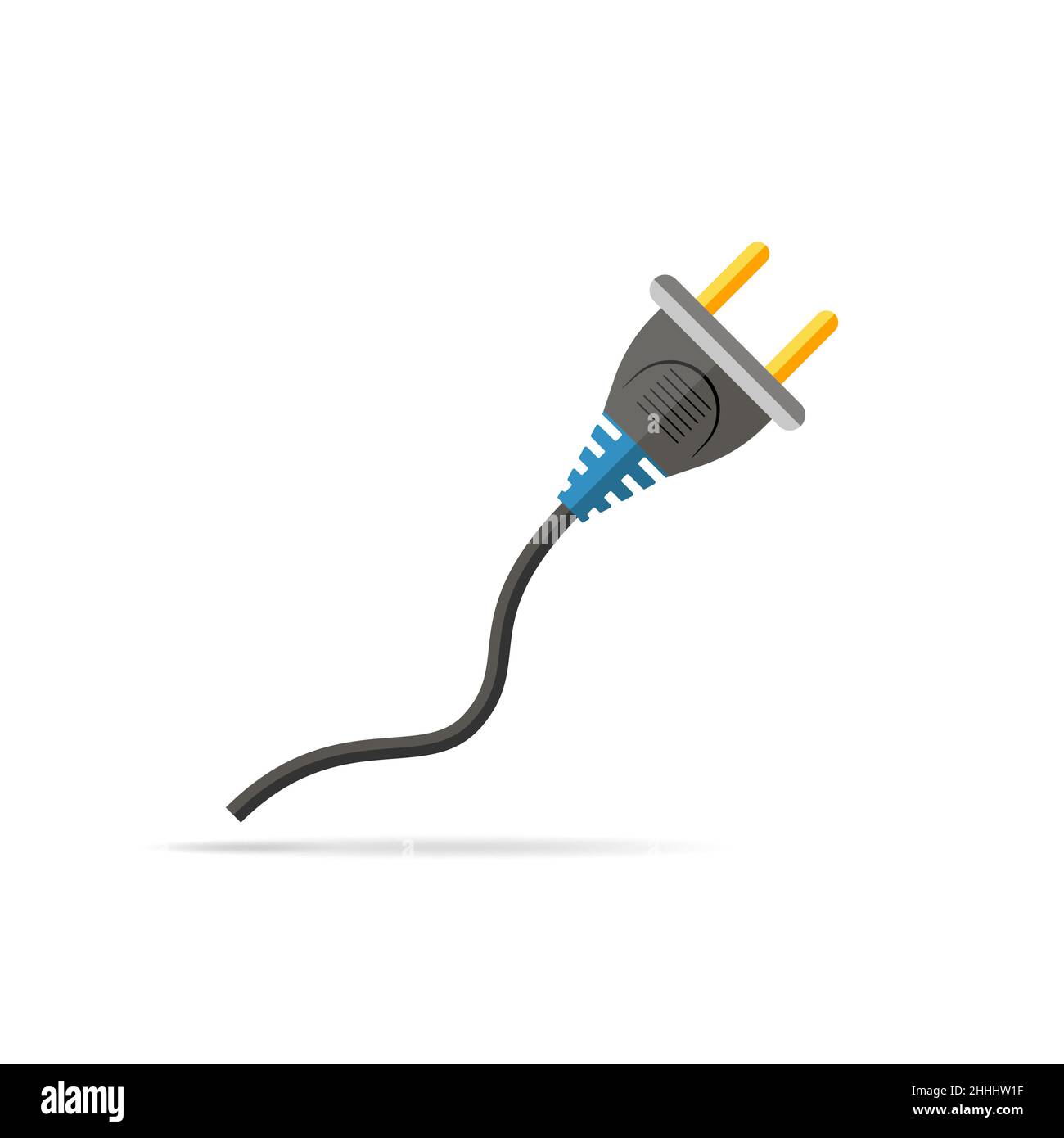 Wire plug icon, isolated on white background. Vector illustration. Wire ...