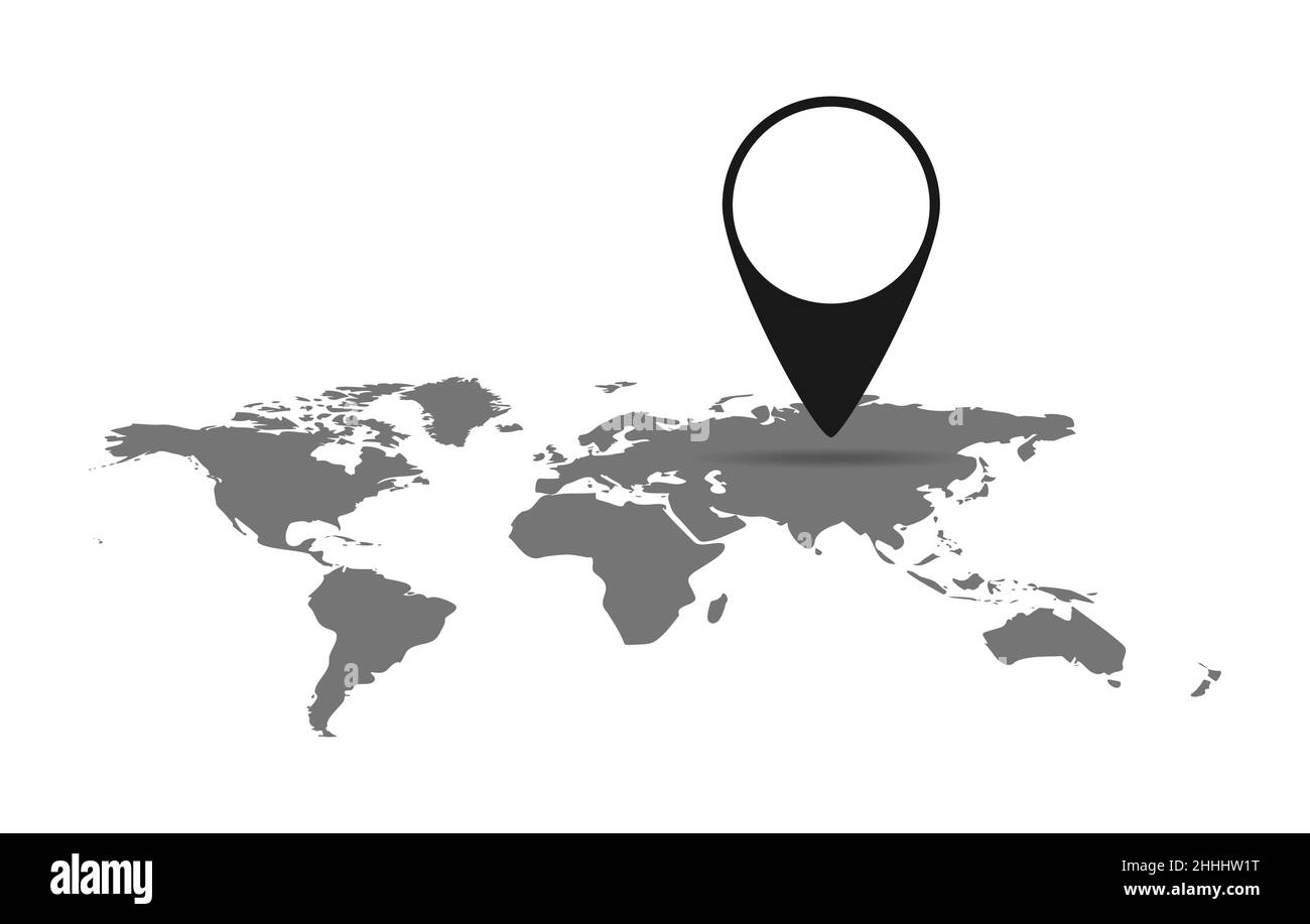 Flat world map hi-res stock photography and images - Alamy