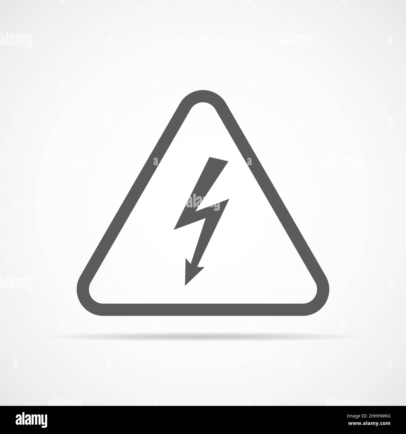 High voltage sign, isolated on light background. Vector illustration ...