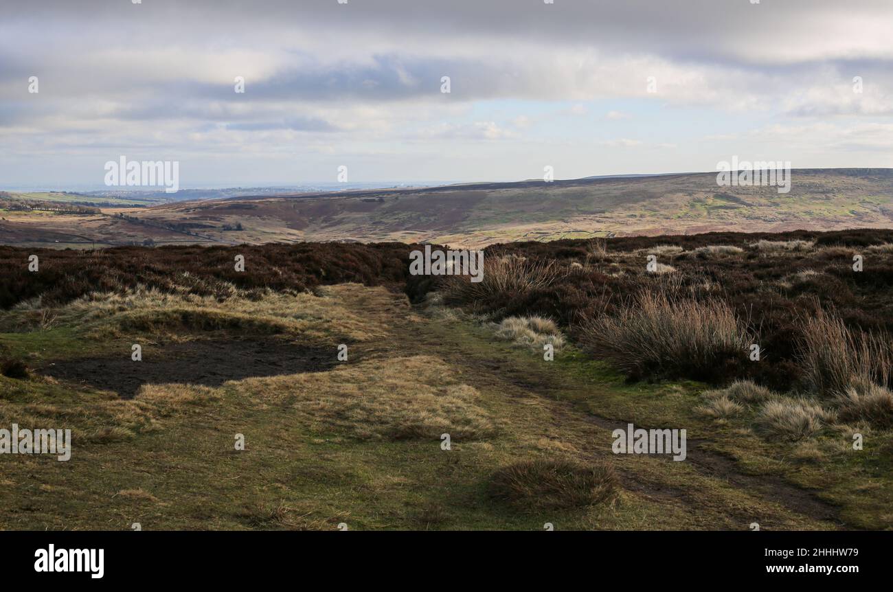 Derwent Edge path, Peak District UK Stock Photo - Alamy